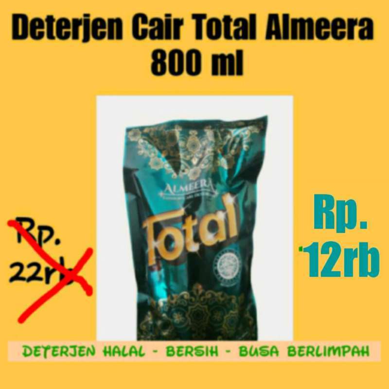 Promo Deterjen Cair Total Almeera Hijau 800 ml Diskon 52% di Seller ...
