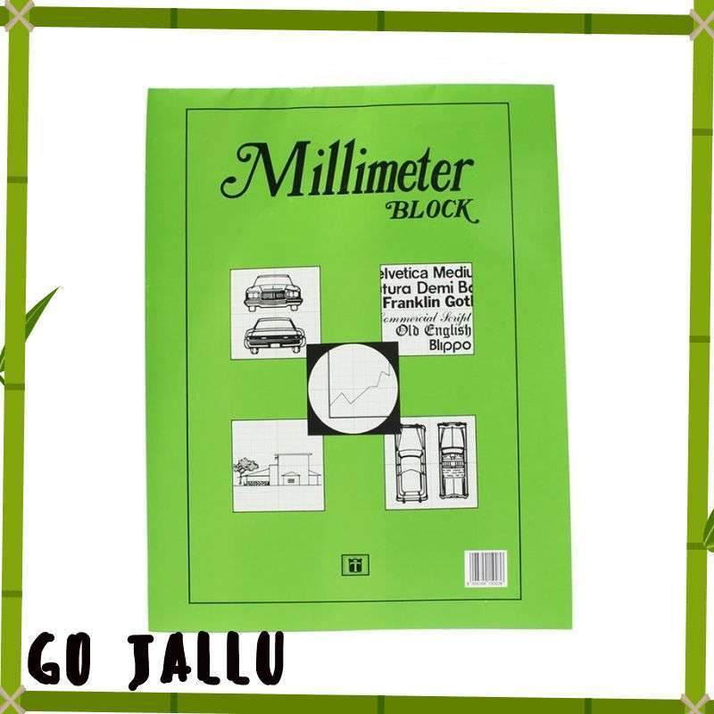 Jual alat tulis sekolah kerja Tiara Millimeter Milimeter Block A3 Murah ...