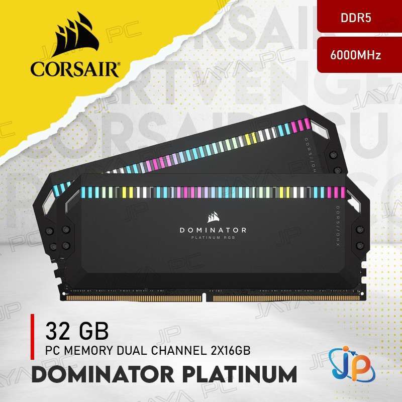 Promo Memory Corsair Dominator Platinum Pc48000 6000mhz Ddr5 32gb 2x16gb RAM Diskon 53% Di ...