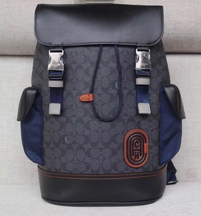 Jual Coach Rivington Backpack In Signature Canvas With Coach Patch Di ...
