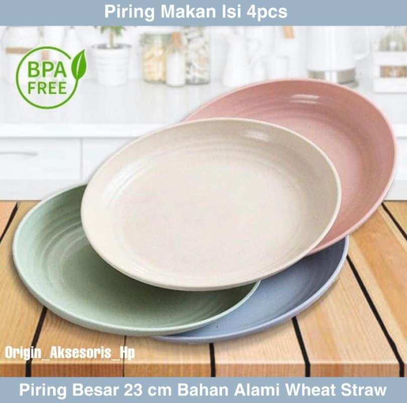 Promo Origin - Piring makan ukuran 23cm Food Grade Wheat Fiber Plate ...