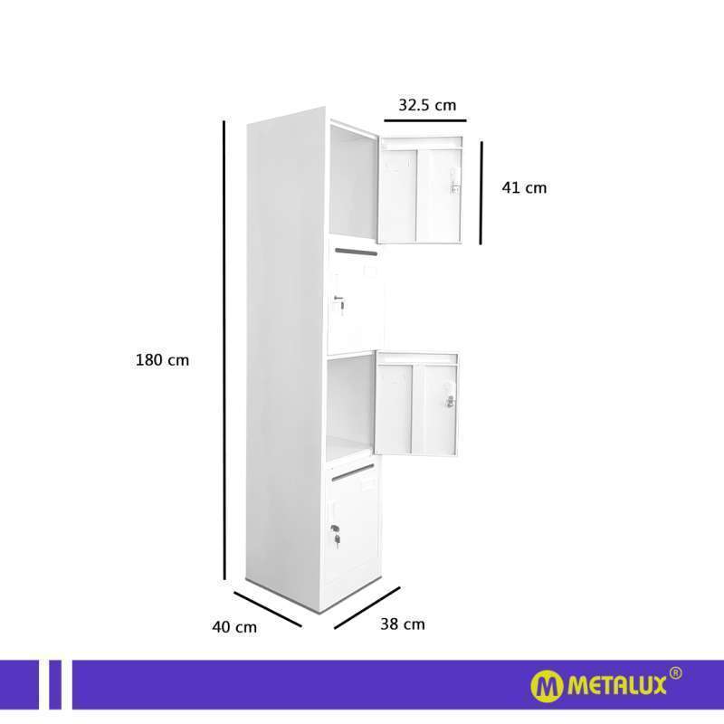 Promo Metalux Kama Iv - Loker Besi 4 Pintu | Metal Locker Mail Box ...