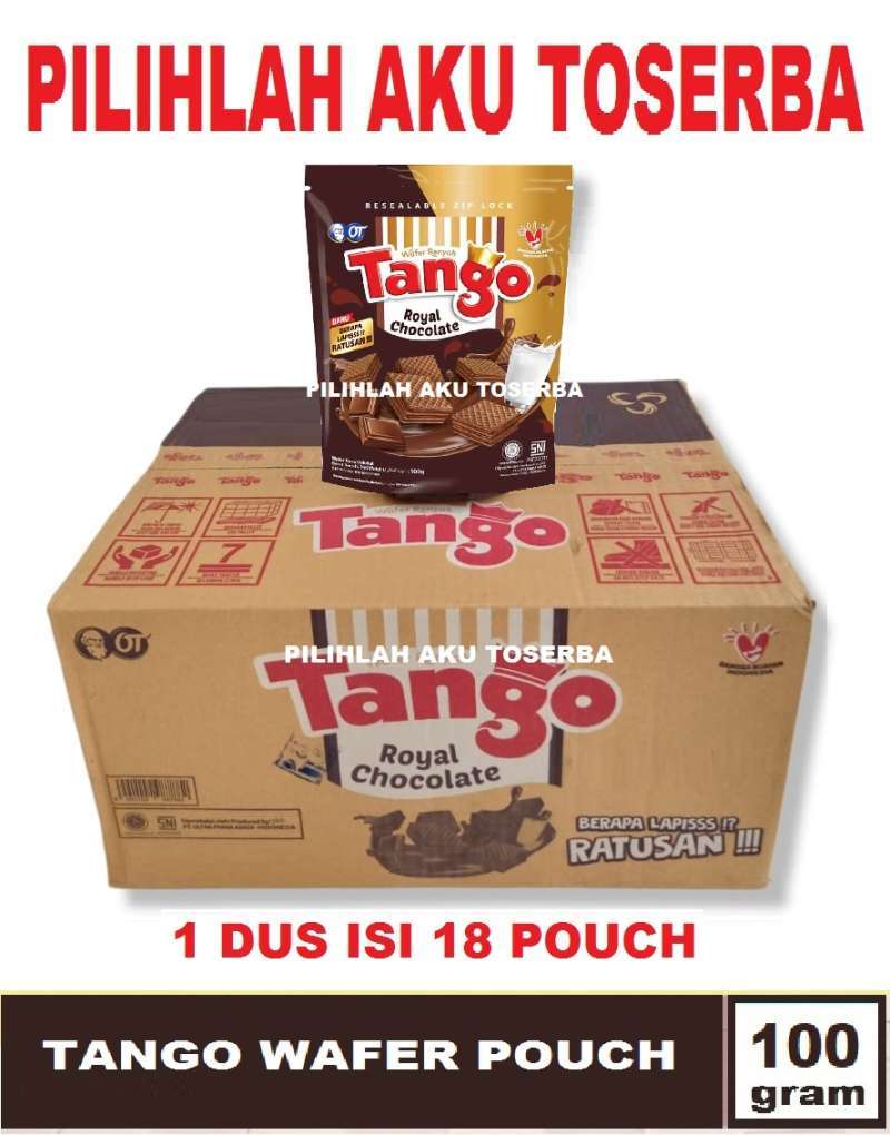 Jual WAFER TANGO POUCH CHOCOLATE 115 gr - (HARGA 1 DUS ISI 18 POUCH) di ...