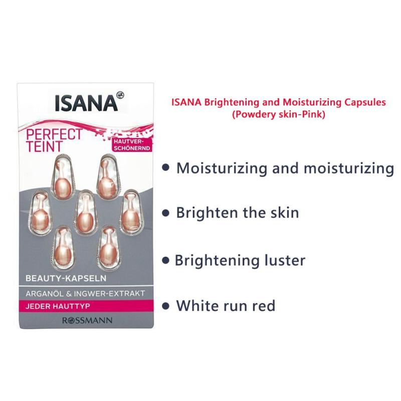 Jual Isana Brightening And Moisturizing Capsules Powdered Skin - Pink ...