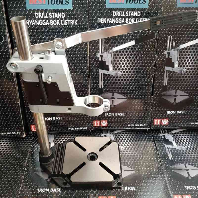 Jual Stand Mesin Bor Tangan / Stand Drill Iron Base Bor Tangan Ke Duduk ...