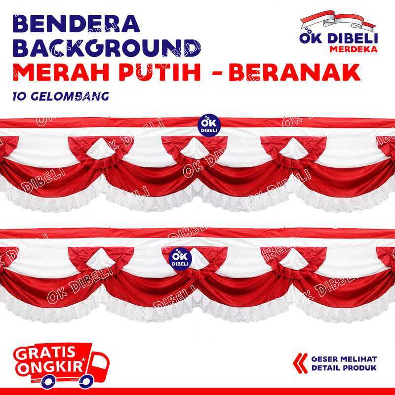 Jual Bendera Indonesia Backdrop Merah Putih Premium di Seller Ok Dibeli ...