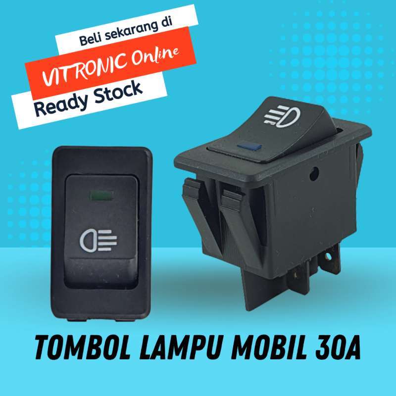 Jual Saklar Lampu Mobil 4 pin On Off Tombol Rocker 30A Power Switch Fog ...