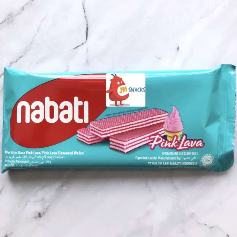 Jual Nabati Wafer Krim Pink Lava [20 gr] di Seller JMSNACKS - Kebon ...
