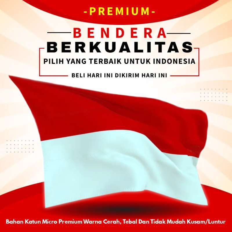 Jual Bendera Merah Putih Bendera Indonesia Panjang Sedang Ukuran 150x90 ...