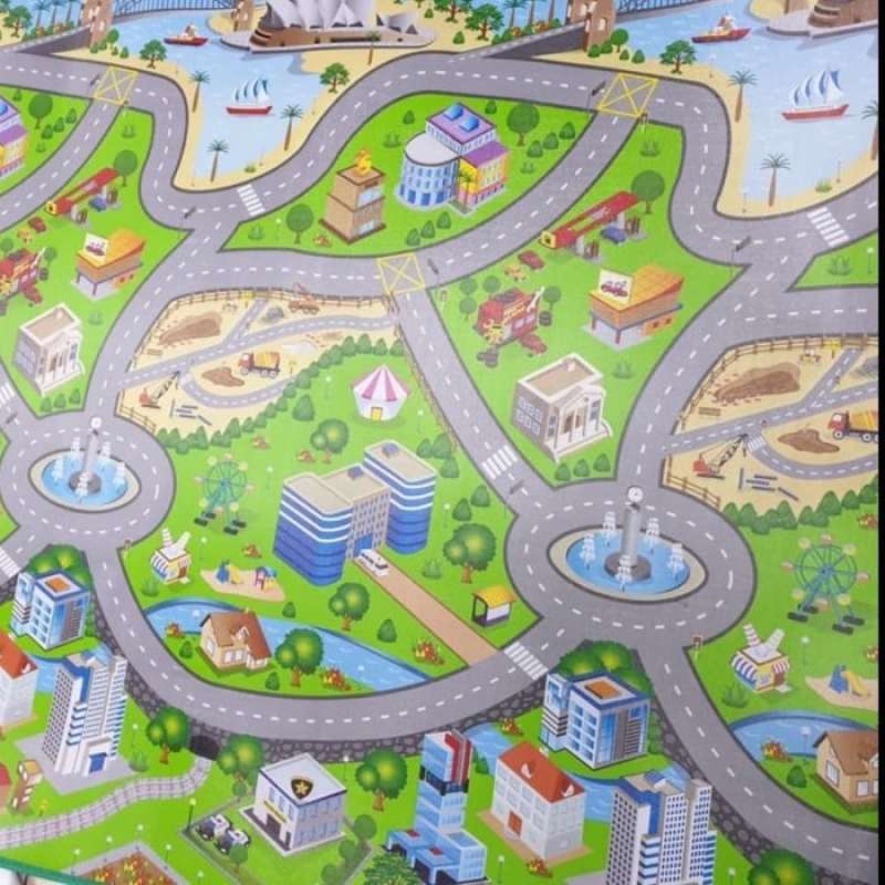 Promo karpet gulung tikar Evamat -city map -track mobil - Gambar City ...