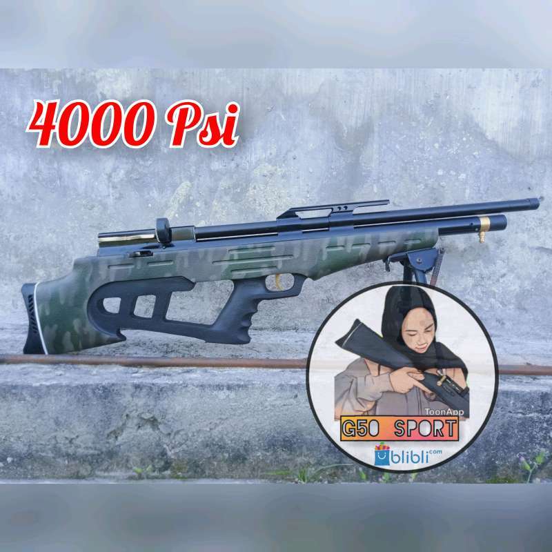 Jual S E N A P A N ANGIN P C P BULLPUP MAGAZINE MONEL 4000 PSI di ...