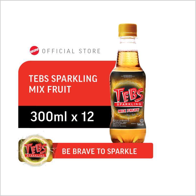 Promo TEBS Sparkling Mix Fruit PET 300ml Diskon 12% di Seller Sosro ...