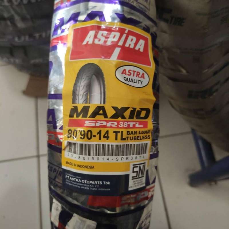 Jual Ban Tubeless Aspira Maxio SPR38 80/90 - 14 di Seller Neth Motor 2 - Cibunar, Kab. Bogor ...