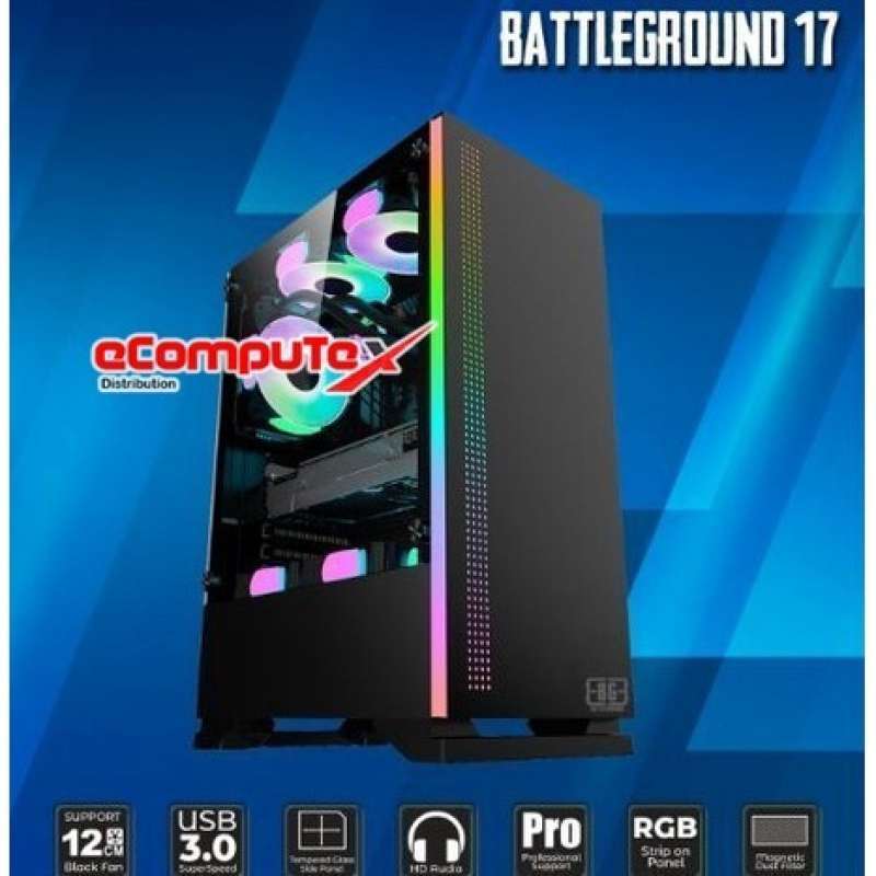 Jual Casing Pc Komputer Simbadda Battleground 17 Tempered Glass Case ...