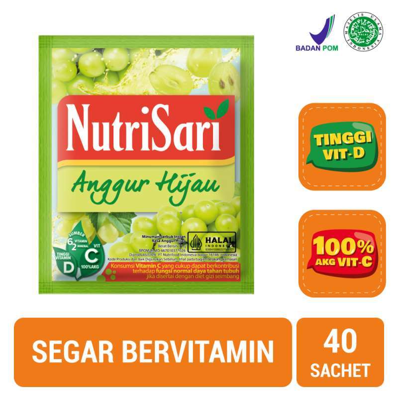 Promo NutriSari Anggur Hijau 40 Sachet - Minuman Buah Vitamin C Vitamin ...