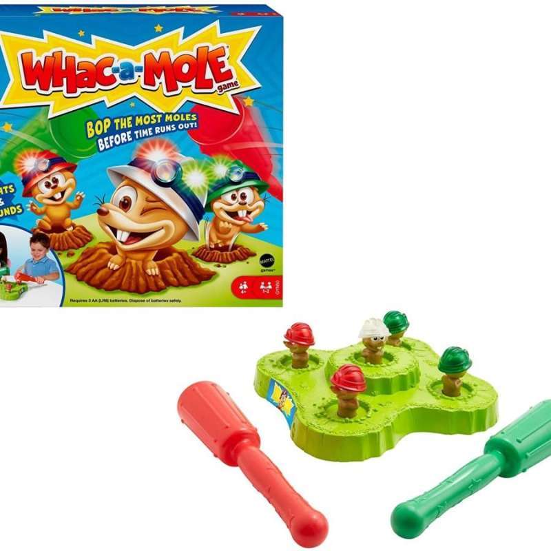 Jual Whac a mole board game with sound and light original mattel di ...