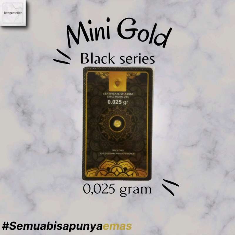 Jual Mini Gold 0,025 Gram Black Series Logam Mulia Koin Emas Mini Kecil ...