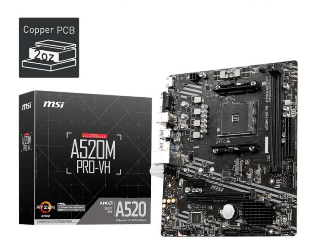 Promo Msi A520M Pro-Vh (Socket Am4) Diskon 11% di Seller Ghanim Shop ...