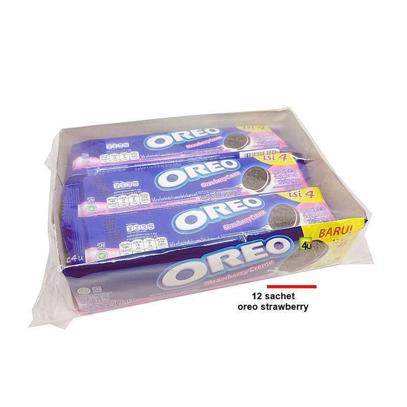 Jual Oreo Biskuit Sandwich Strawberry [12 Sachet/456 Gr] Lup Di Seller ...