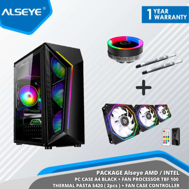 Promo Pc Case Alseye A4 Black Set Support Amd Intel Diskon 11% di ...