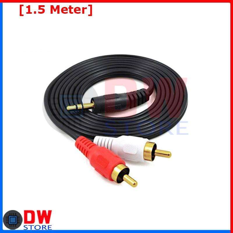 Jual Kabel Audio Stereo 3.5mm to RCA Male HP DVD PC Laptop Speaker ...