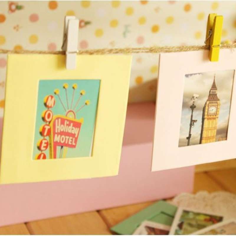 Promo Frame Photo Gantung Warna Lucu Ukuran 2r Diskon 40% Di Seller ...