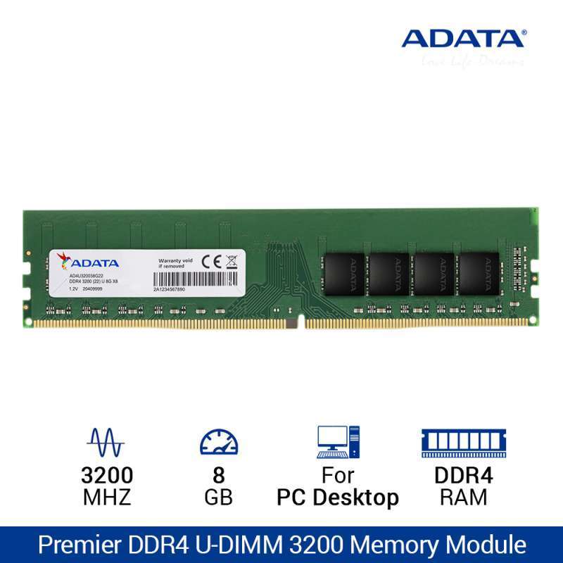 Promo ADATA Premier DDR4 3200MHz U-DIMM RAM untuk PC Desktop - 8GB Diskon 38% di Seller ADATA ...