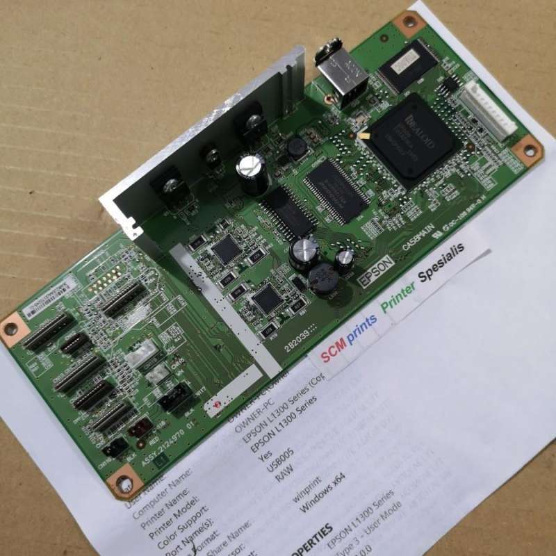 Jual Mainboard Epson L1300 New Power Supply L1300 Printhead L1300 ...