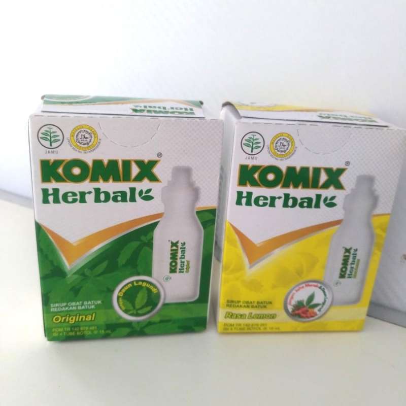 Jual komix herbal 15ml 1 dus isi 4 tube obat batuk sirup cair di Seller ...