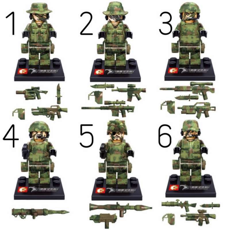 Promo LEGO MINIFIGURE ARMY SOLDIER TENTARA FALCON COMMANDOS Diskon 5% ...