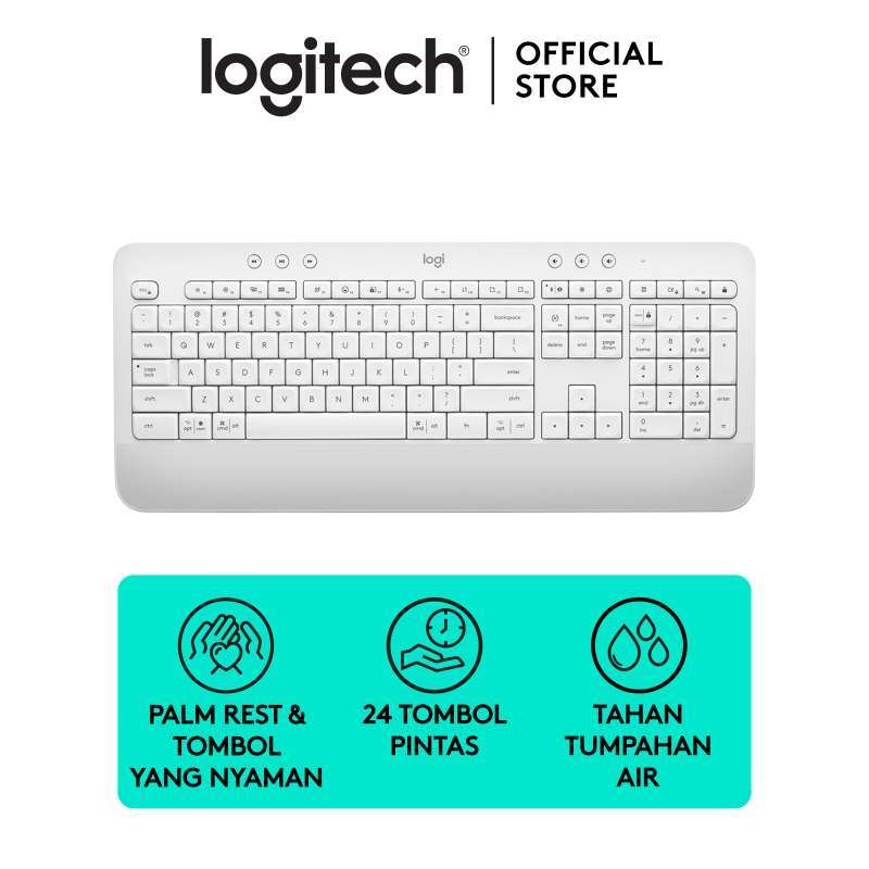 Promo Logitech Signature K650 Keyboard Wireless Bluetooth Comfort ...