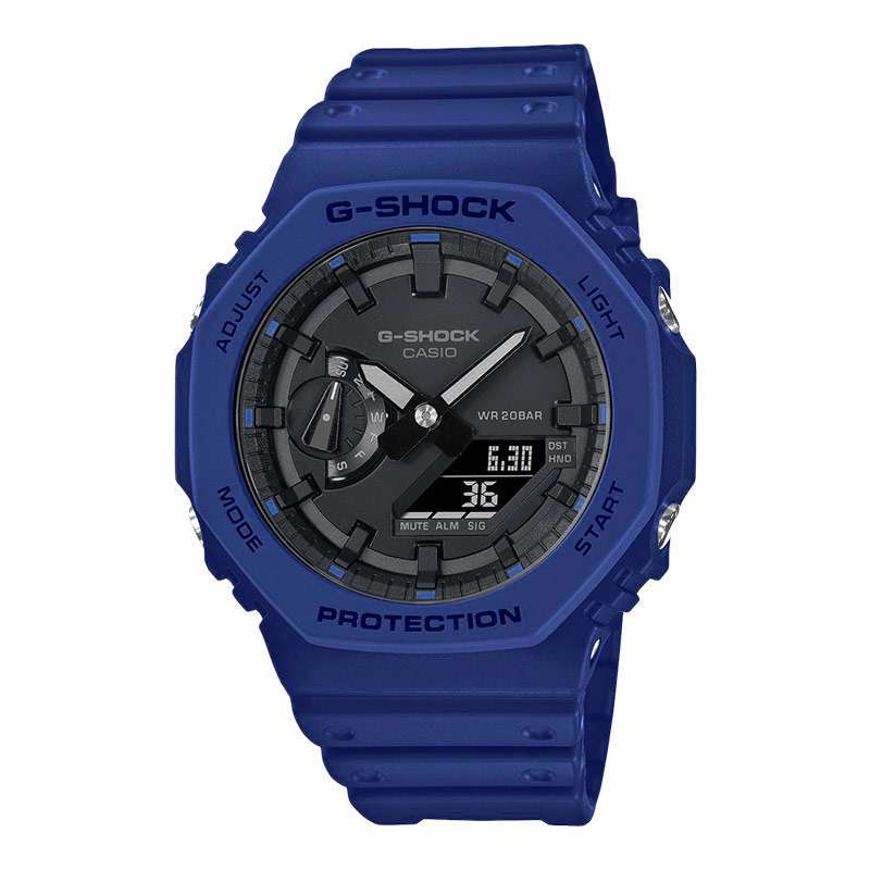 Promo Jam Tangan Pria Casio G-shock Ga-2100-2adr Casioak Black Digital Analog Dial Blue Resin ...