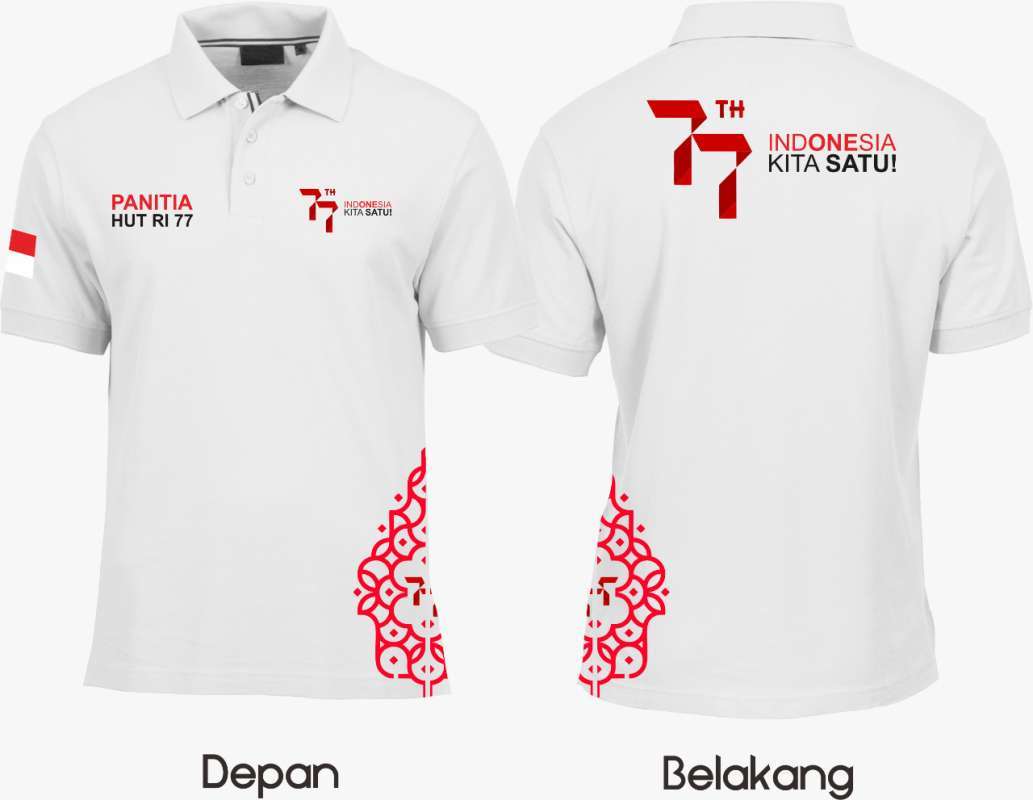 Jual KAOS - BAJU POLO HUT RI 77 PETA INDONESIA G20 - KEMERDEKAAN RI 77 G20 Type 4 - Putih XXL di ...