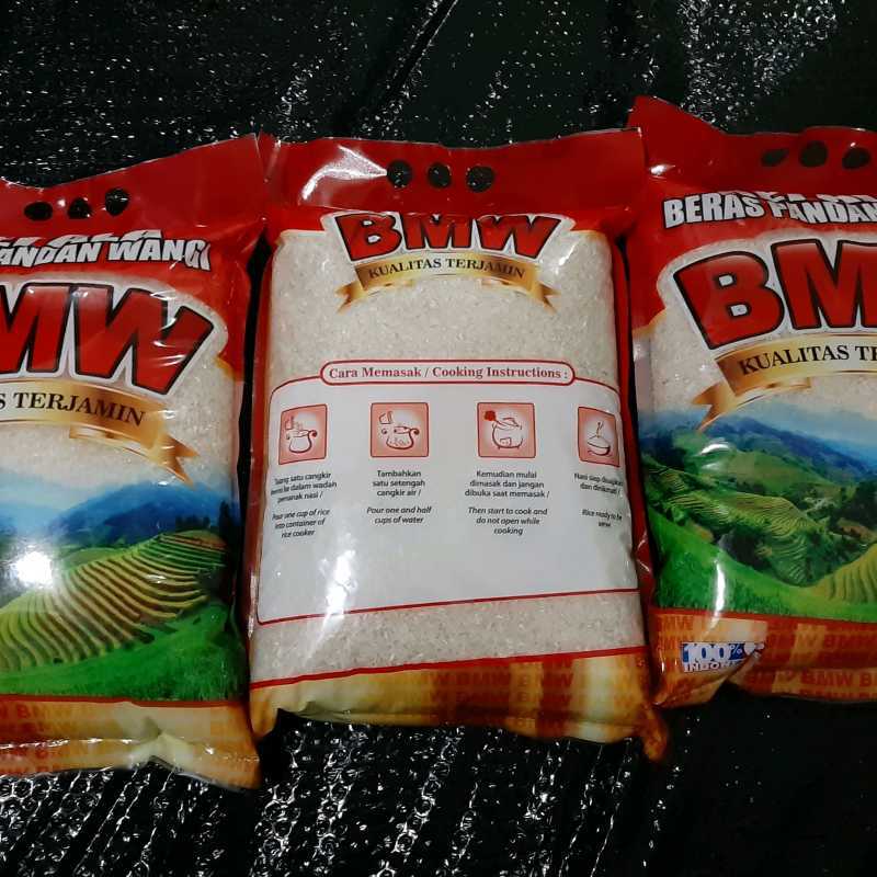 Jual Beras BMW pandan wangi kemasan 5kg Nasi Mekar dan pulen di Seller ...