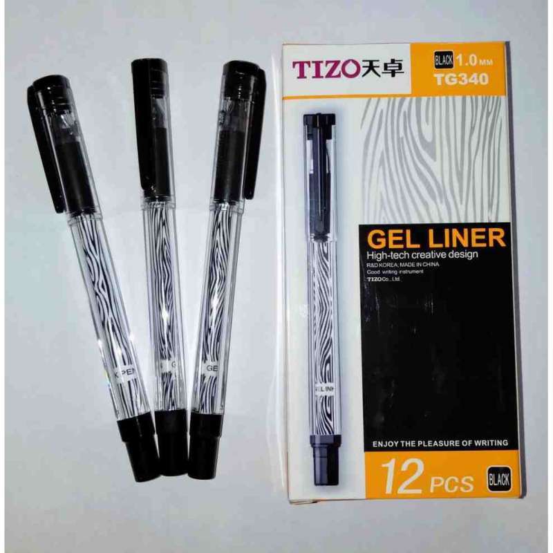 Jual Pulpen Tanda Tangan TIZO 1.0mm Ballpoint Pena Gel Pen Cair Hitam ...