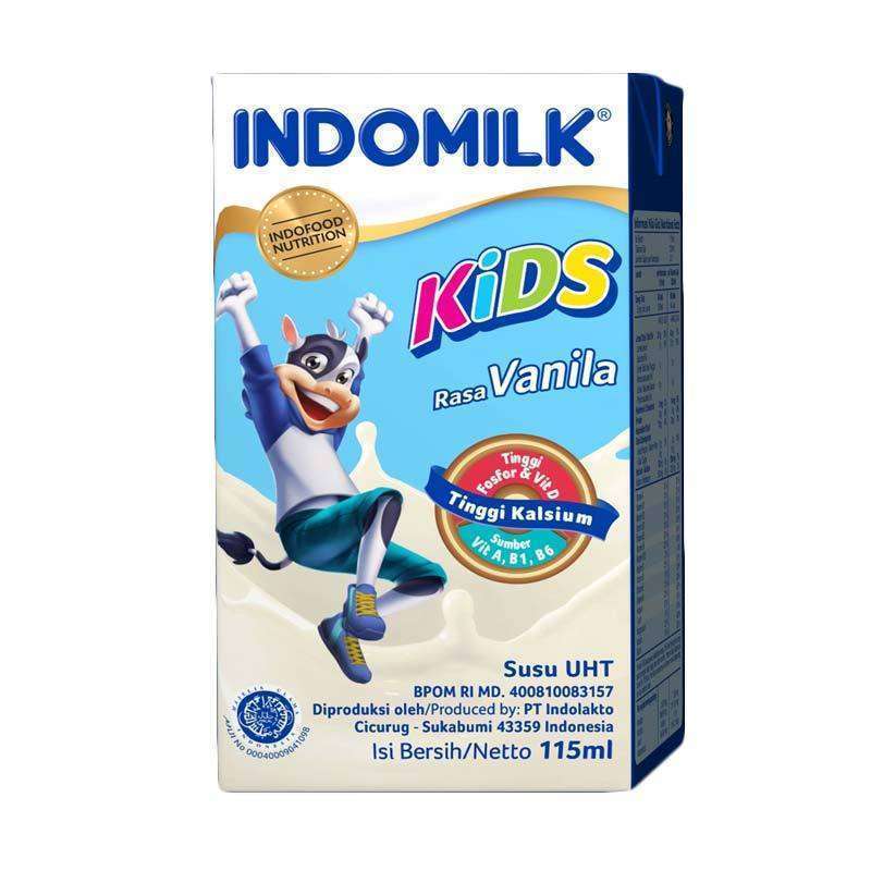 Jual INDOMILK UHT KIDS VANILLA 115 ML di Seller FRESTIVE SUPERMARKET ...