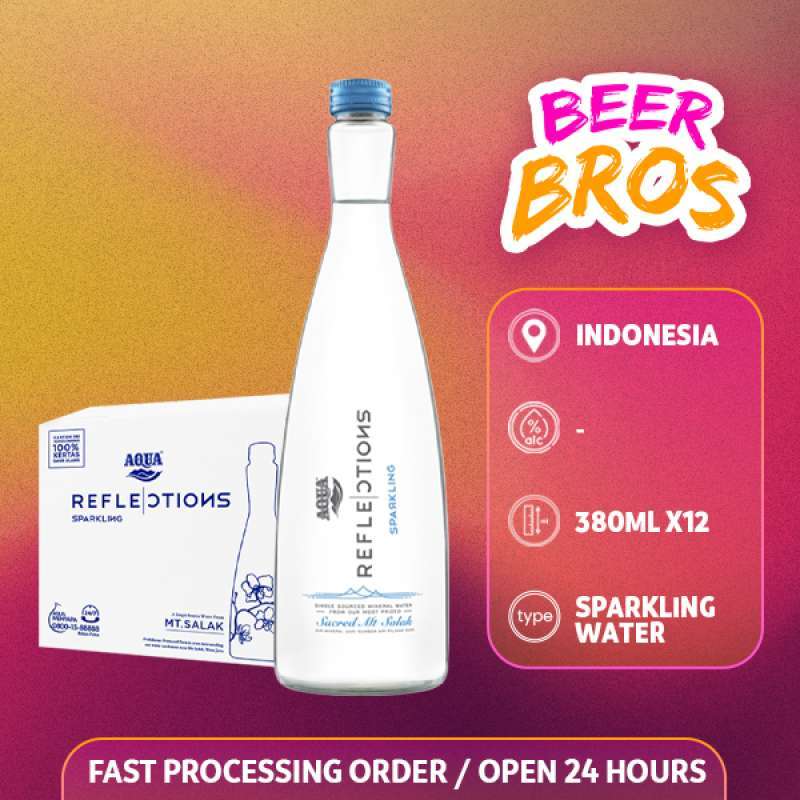 Jual AQUA Reflections Sparkling Mineral Water 380ml [ dus isi 12 botol ] di Seller Beer Bros ...