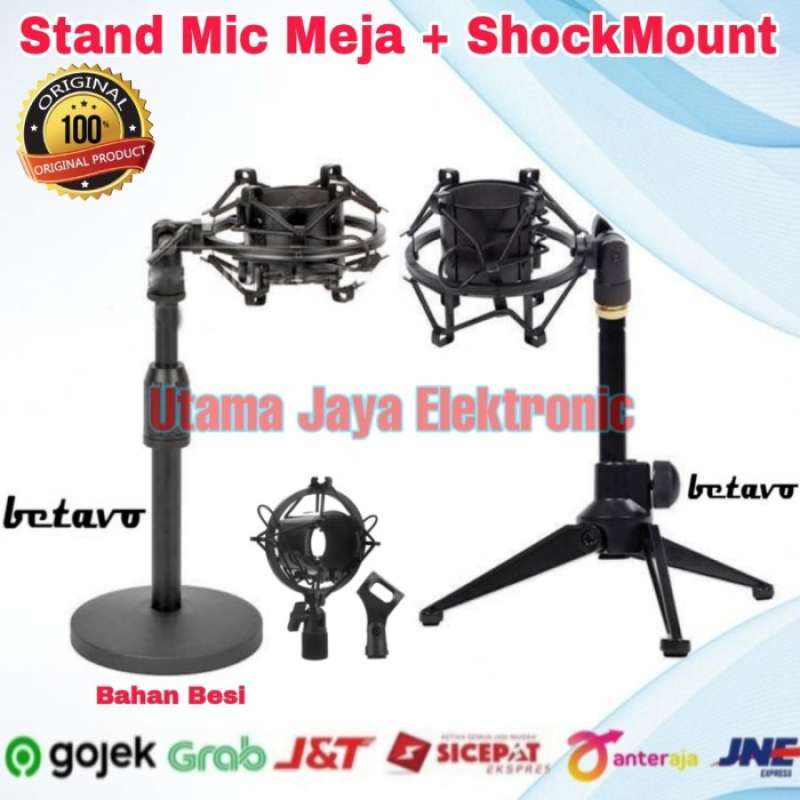 Promo NOBRAND TRIPOD MIC STAND MIC MEJA / SHOCKMOUNT ADJUSTABLE MICROPHONE CONDENSER DISKON ...