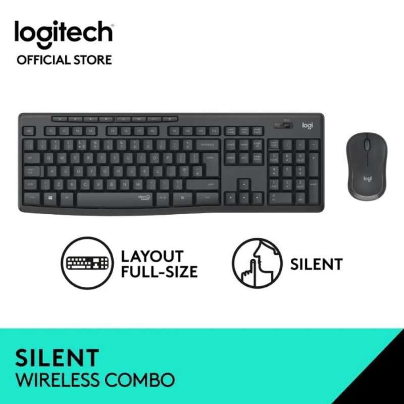 Jual Logitech Mk295 Wireless Mouse And Keyboard Combo Silent Touch Di