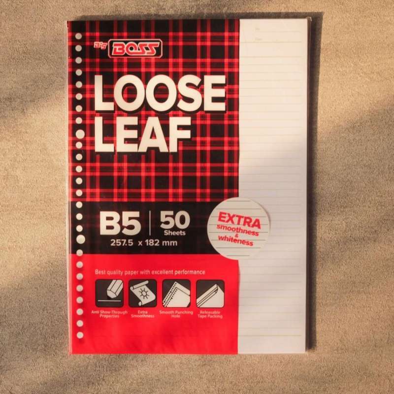 Jual Loose Leaf ukuran B5 dari merek Big Boss isi 50 lembar. di Seller ...