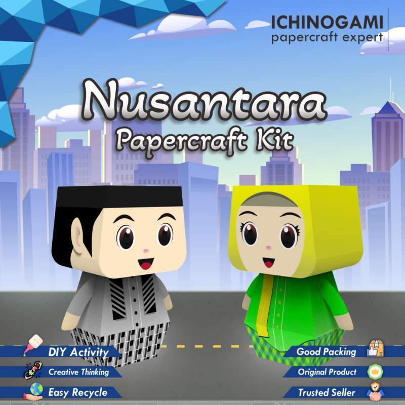 Jual Papercraft (diy) Nusantara Papercraft Kit - Set Of 4 Models ...