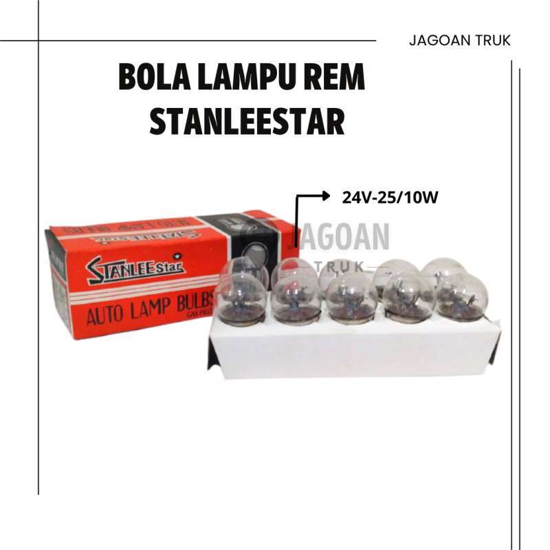 Jual Bohlam Lampu Rem Mobil Truk/Bus StanleeStar 24V P25/10W Kaki 2 di ...
