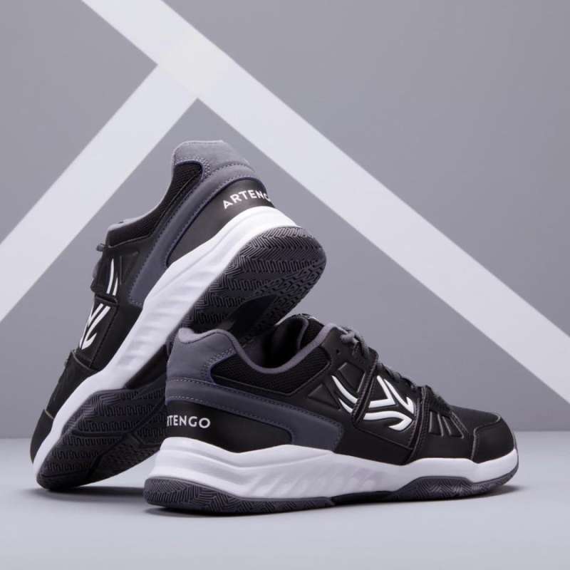 Jual Sepatu Tenis Pria men Multi Court Tennis Shoes TS160 Black Artengo ...