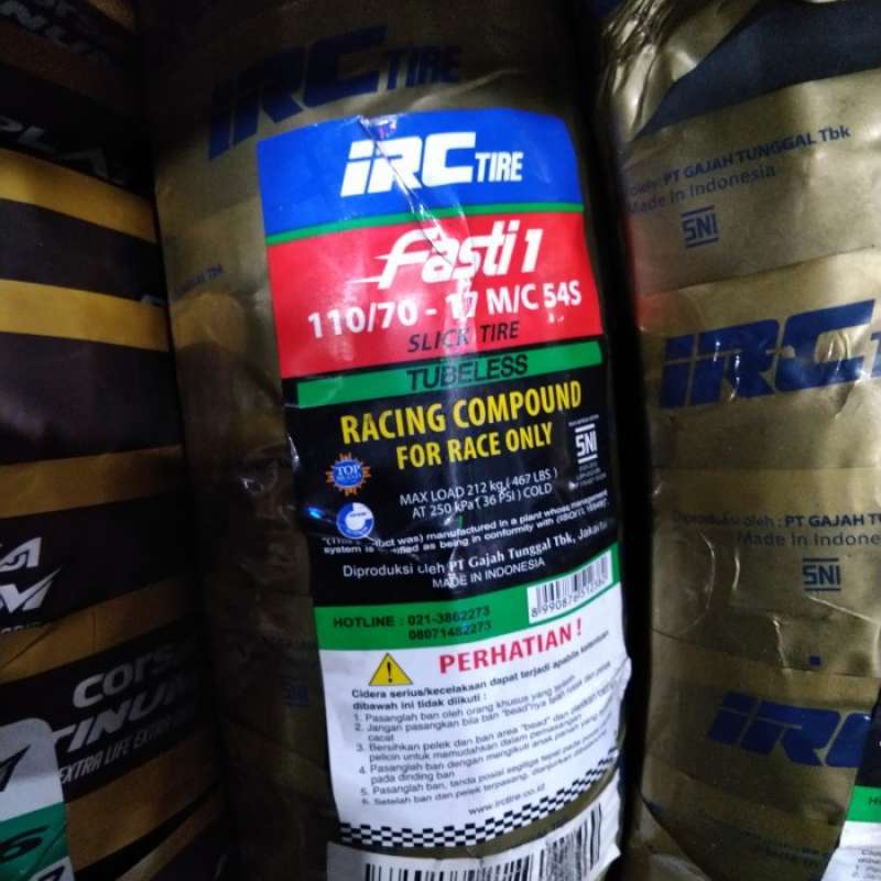 Jual ban balap IRC FASTI 1 uk 110/70-17 ring 17 Slick Tire Soft ...