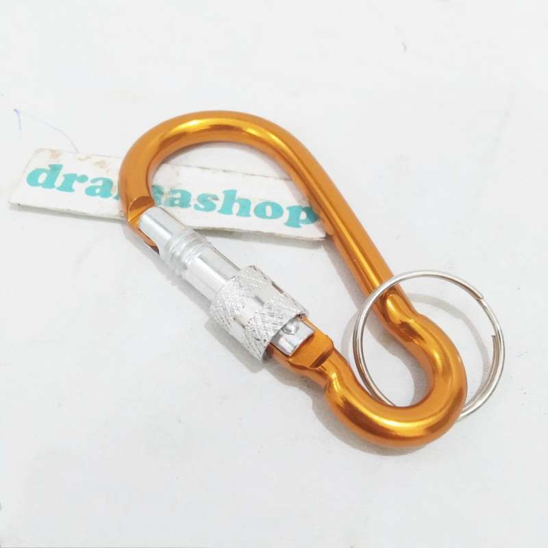 Jual Carabiner Karabiner Gantungan Kait Screw Lock Pengunci Sekrup Sedang Di Seller Dramashop ...