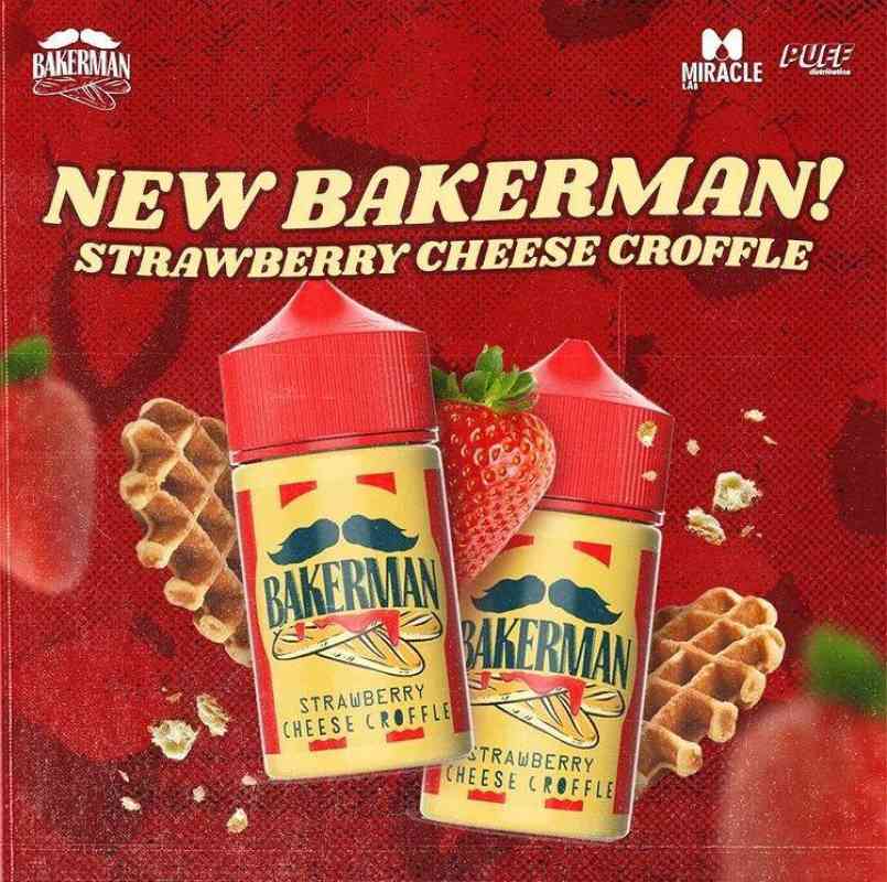 Jual Bakerman V2 Strawberry Cheese Croffle 60ML by Miracle Lab - Liquid ...
