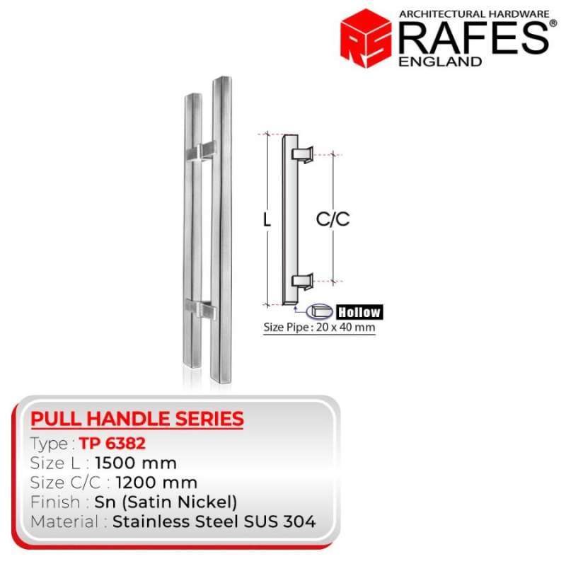 Jual HANDLE PINTU / PULL HANDLE RAFES STAINLESS STEEL SUS 304 | 4 ...