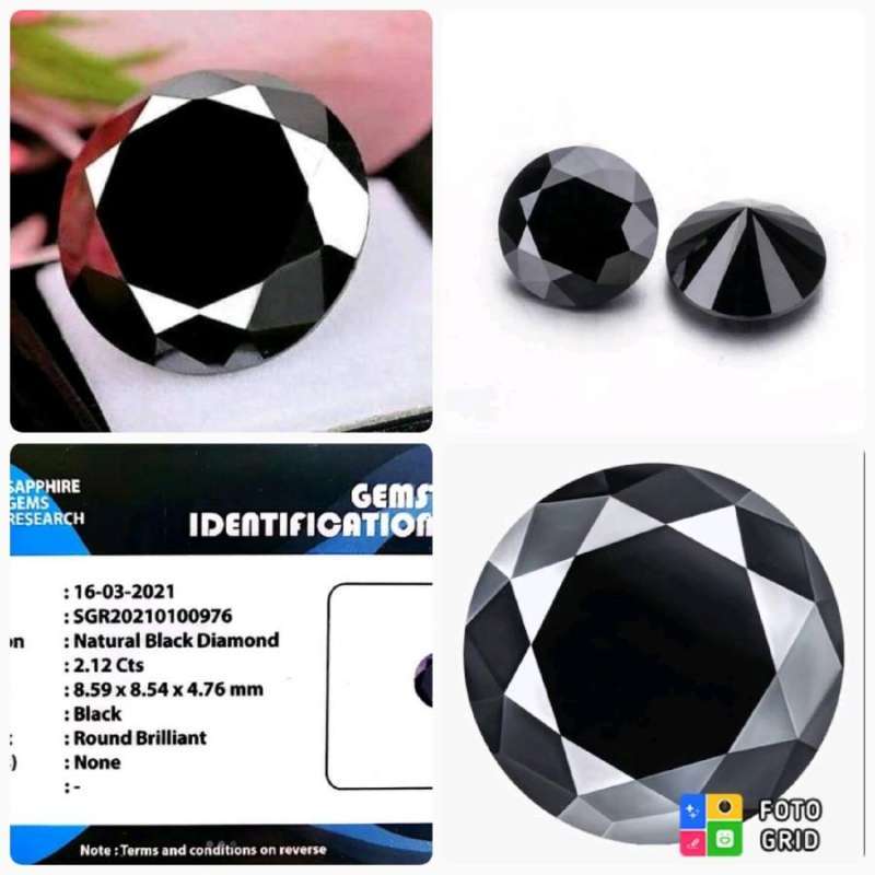 Jual Batu permata natural black diamond beserta memo di Seller ...