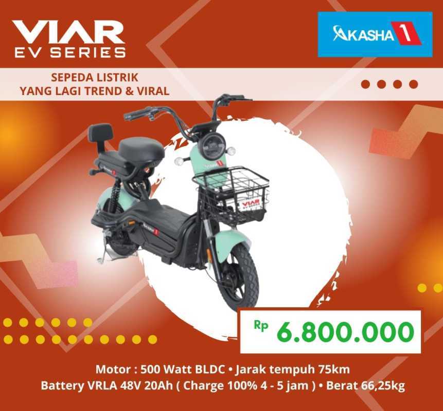 Promo SEPEDA LISTRIK VIAR AKASHA 1 NEW ORIGINAL GARANSI RESMI Diskon 24 ...