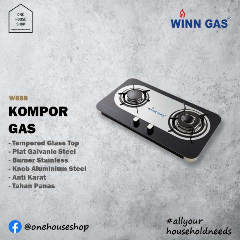 Jual Kompor Gas Kaca Tanam 2 Tungku Winn Gas W888 di Seller Honey Living - Kalibata, Kota ...